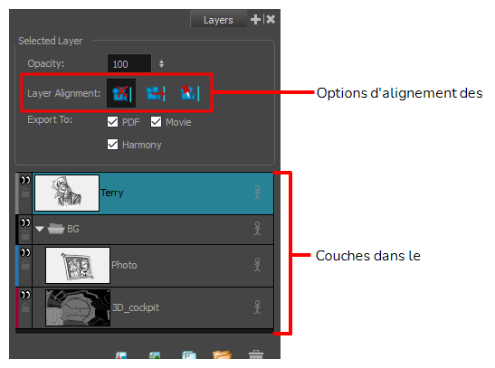 Storyboard Pro 20 Online Help: Aligning 2D Layers with a 3D Camera