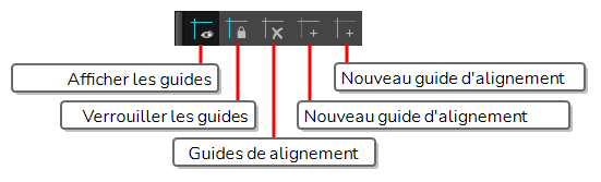 Storyboard Pro 22 Online Help: Alignment Guides Toolbar