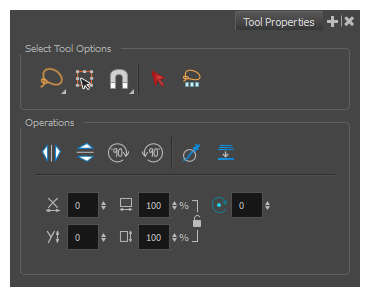 Storyboard Pro 25 Online Help: Select Tool Properties