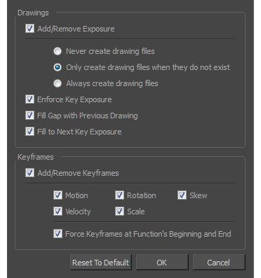 Paste Preset Dialog Box