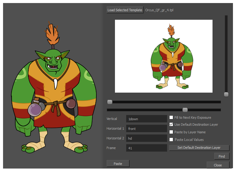 Pasting Poses Using the Pose Copier