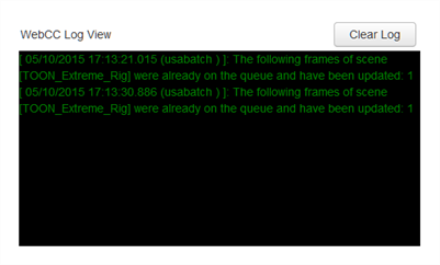Harmony 20 WebCC Documentation: Viewing the Log