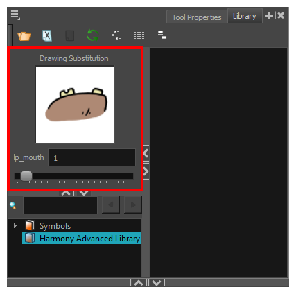 Harmony 21 Advanced Documentation: Swapping Drawings in the Library View
