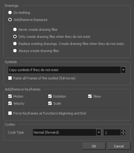 Harmony 21 Essentials Documentation: Paste Special Dialog Box