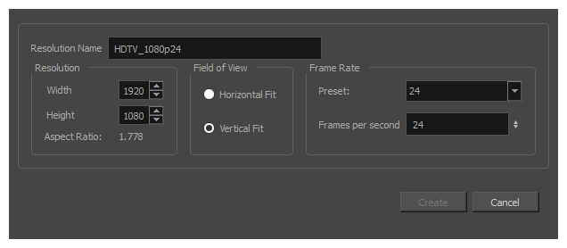 Harmony 21 Essentials Documentation: Creating Custom Resolutions