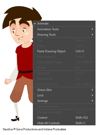 Harmony 21 Essentials Documentation: About Menus