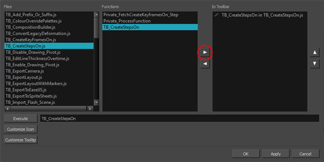 Harmony 21 Essentials Documentation: Create Function Step On Dialog Box