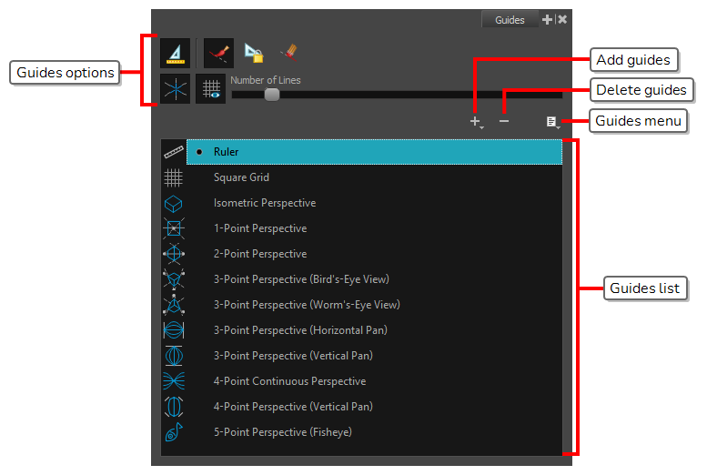 Harmony 21 Essentials Documentation: Guides View
