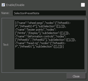 Harmony 21 Premium Documentation: Selection Preset Note Node