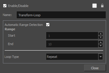 Harmony 21 Premium Documentation: Transform-Loop Node