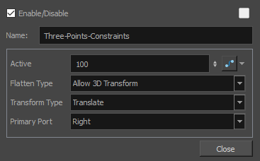 Harmony 21 Premium Documentation: Three-Points Constraint Node