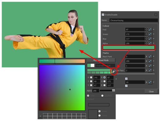 Harmony 21 Premium Documentation: Chroma-Keying Node