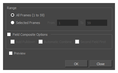 Harmony 21 Premium Documentation: Render Write Nodes Dialog Box