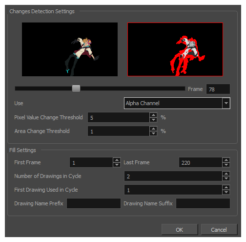 Harmony 21 Premium Documentation: Using the Exposure Fill Using Render Change to Animate a ...