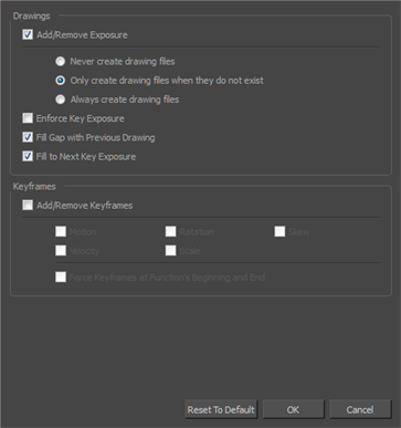 Harmony 21 Premium Documentation: Edit Exposure Paste Preset Dialog Box