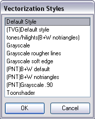 Harmony 21 Scan Documentation: Setting the Vectorization Style