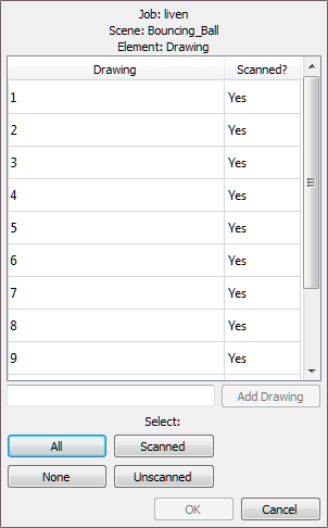 Harmony 21 Scan Documentation: Editing Drawing Lists