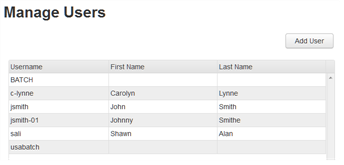 Harmony 21 WebCC Documentation: Viewing User Lists in WebCC