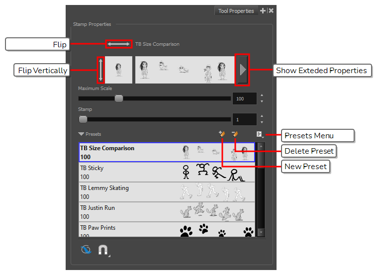 Harmony 22 Advanced Documentation: Stamp Tool Properties