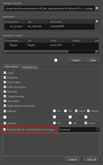 Harmony 22 Control Center Documentation: Remapping Palettes, Textures ...