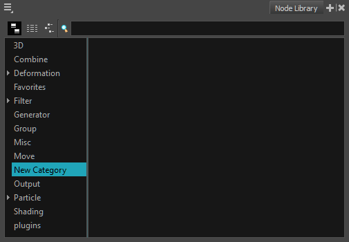 Harmony 22 Premium Documentation: Adding a Node Library View Category