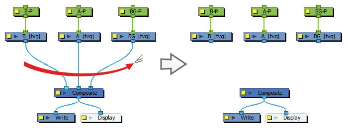 Harmony 22 Premium Documentation: Disconnecting Nodes