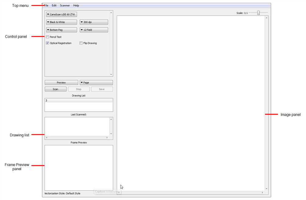 Harmony 22 Scan Documentation: About the Scan Application User Interface