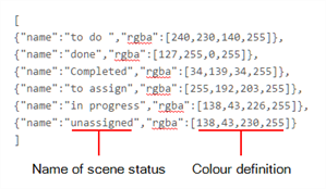 Harmony 22 WebCC Documentation: Customizing the Scene Status Colour in WebCC