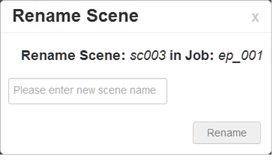 Harmony 22 WebCC Documentation: Renaming Scenes in WebCC