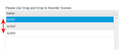 Harmony 22 WebCC Documentation: Reordering Scenes in WebCC