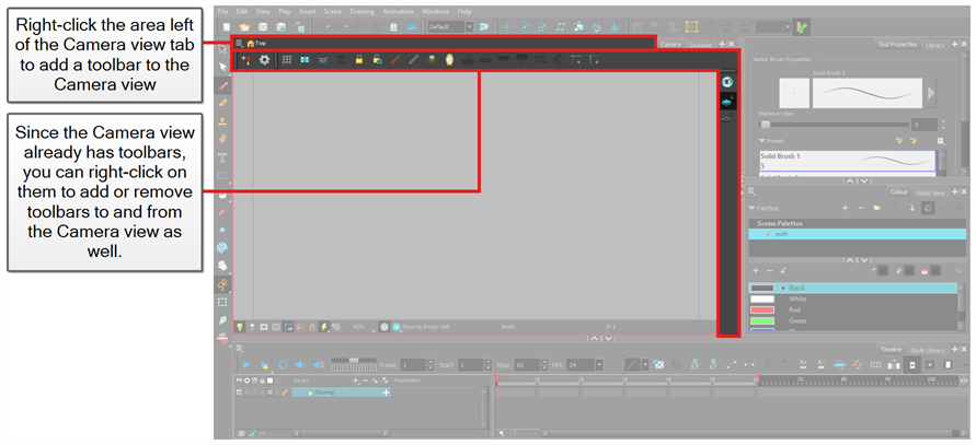 Harmony 24 Essentials Documentation: Adding and Removing Toolbars