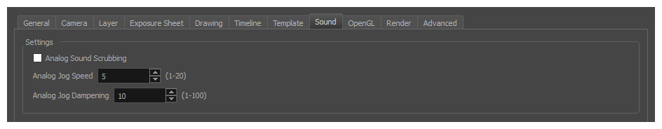 Harmony 25 Advanced Documentation: Sound Preferences