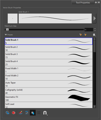 Harmony 25 Premium Documentation: Brush Tool Properties