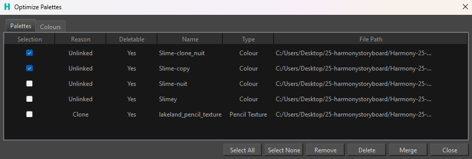 Harmony 25 Premium Documentation: About Palette Optimization