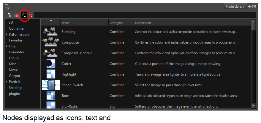 Harmony 25 Premium Documentation: Node Library View