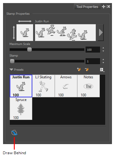 Storyboard Pro 22 Online Help: Stamp Tool Modes