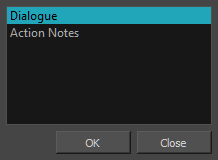 Storyboard Pro 22 Online Help: List Picker Dialog Box