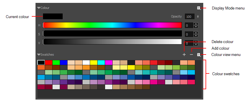Storyboard Pro 22 Online Help: Colour View