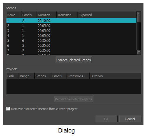 Storyboard Pro 25 Online Help: About Dialog Boxes