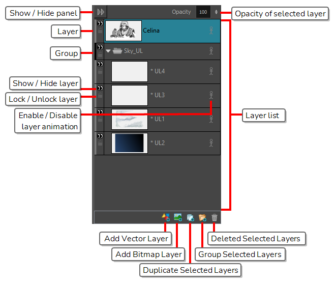Storyboard Pro 25 Online Help: About the User Interface