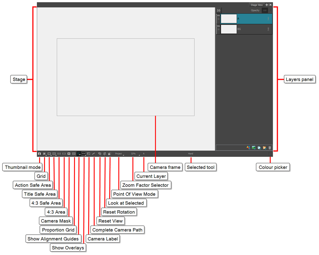 Storyboard Pro 25 Online Help: Stage View